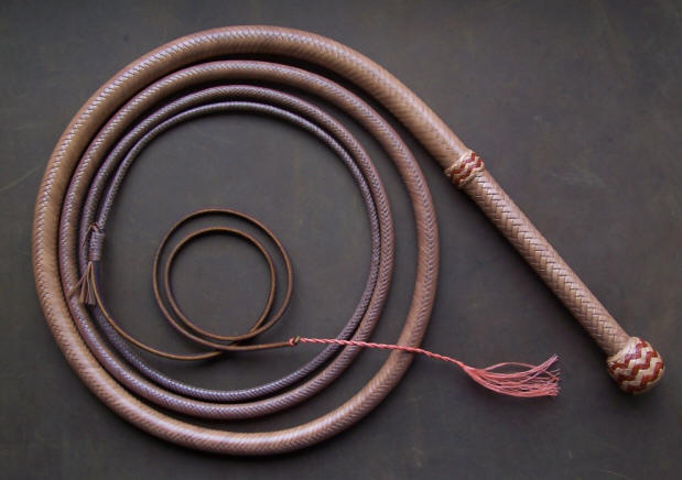 American Bullwhip, 10 Foot Natural Tan LoneStar, 16 Plait kangaroo American Bullwhip, 10 Foot Natural Tan LoneStar, 16 Plait kangaroo